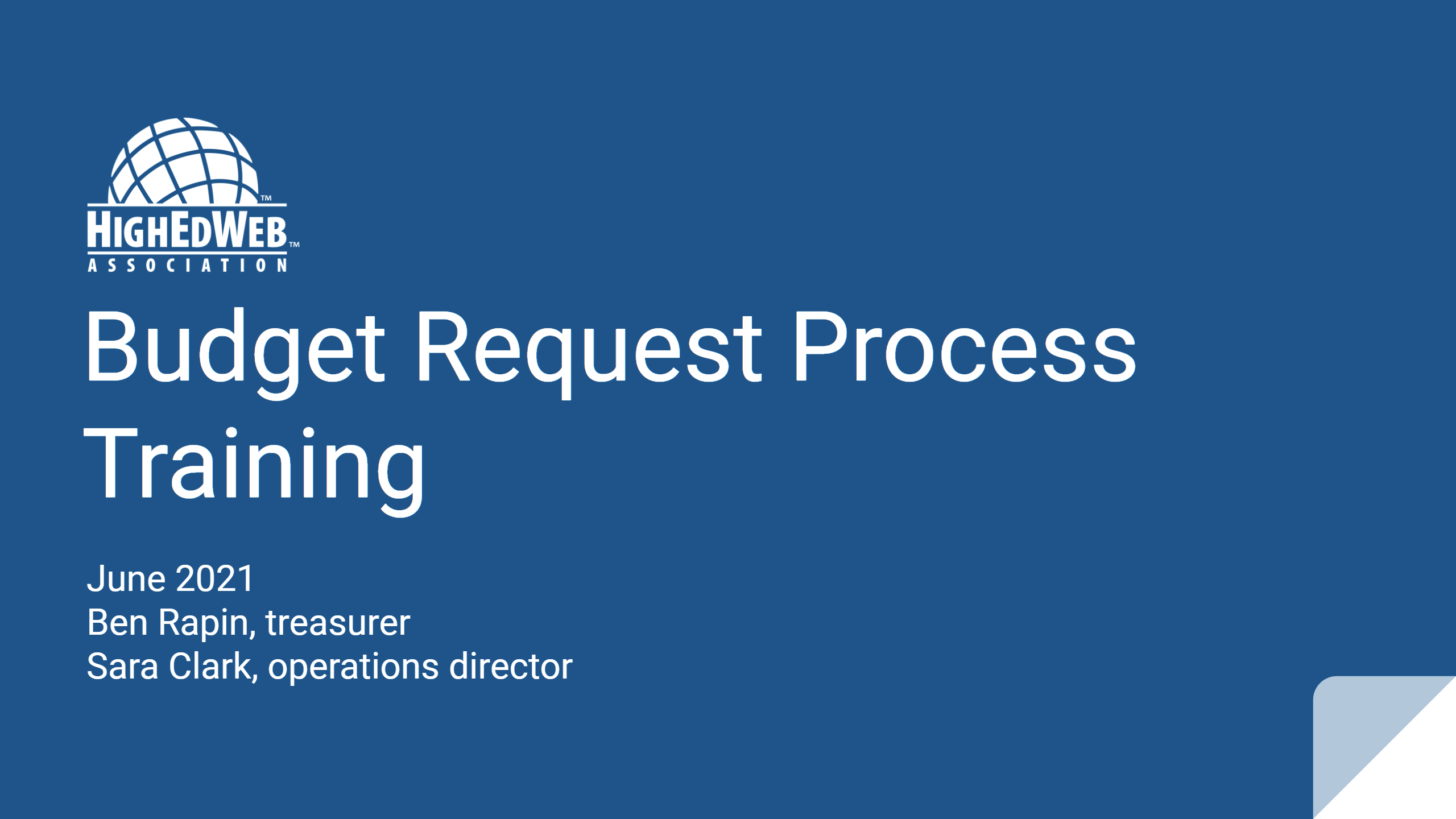 Budget Request Process Training - Membership - Digital Collegium